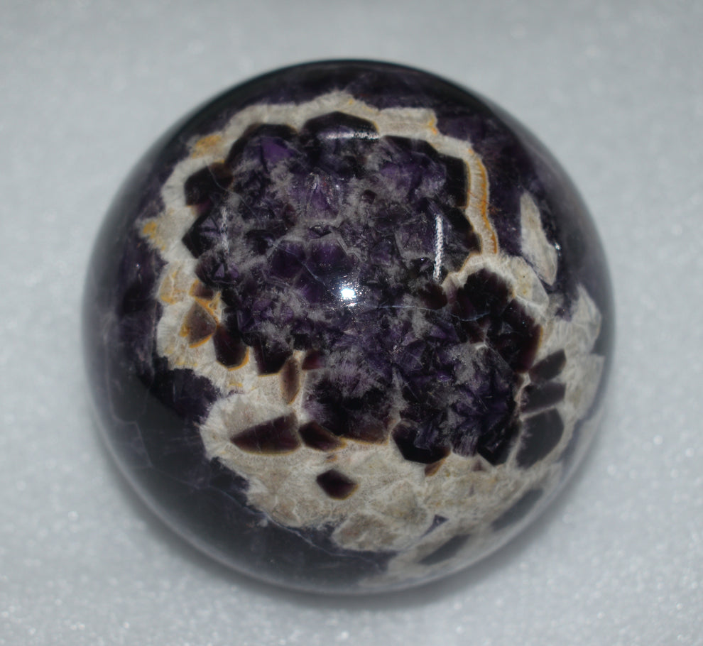 Natural Amethyst Round Ball – Gemstone Crystal Sphere Ball - {Weight ...