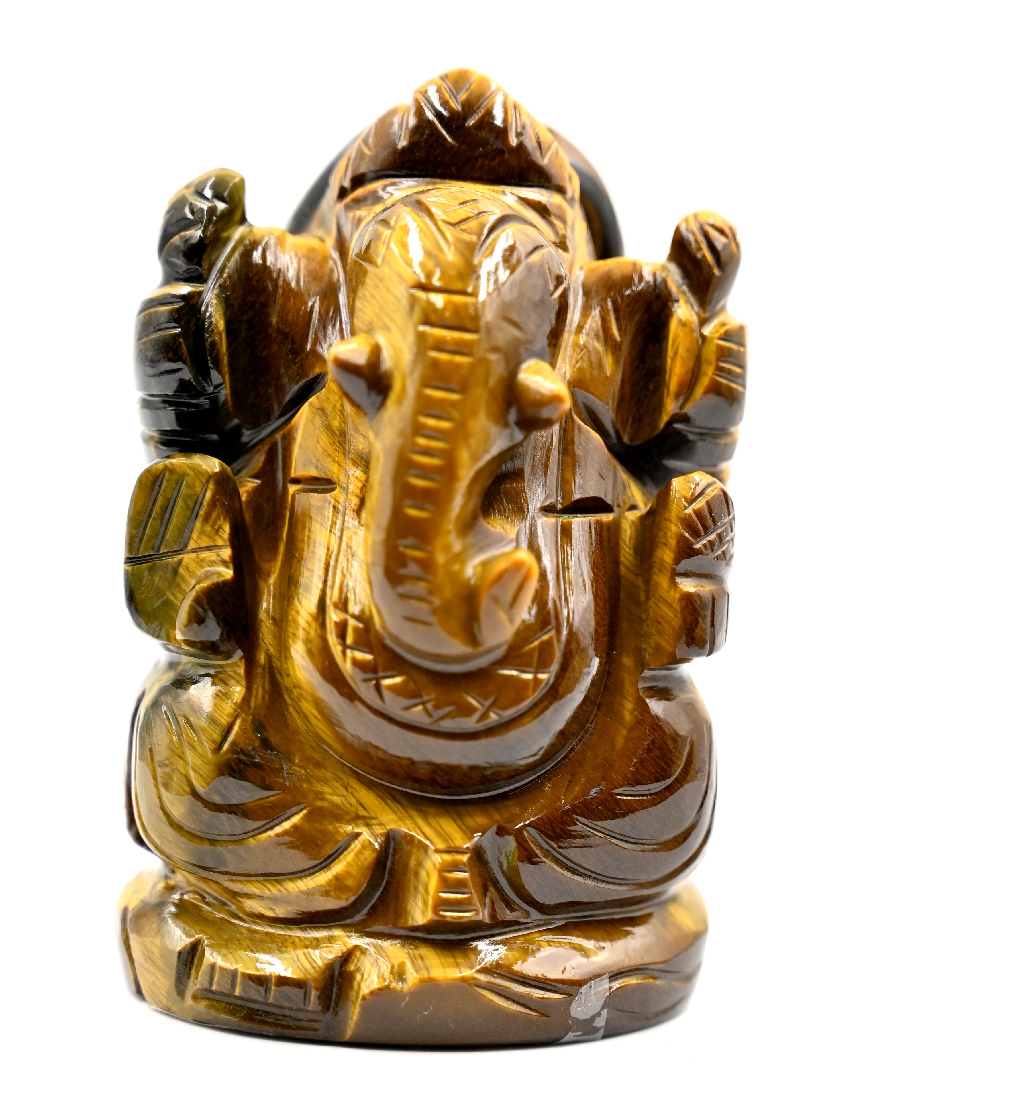 Tiger Eye Ganesh 301 Gram – Crystal Empire Siri
