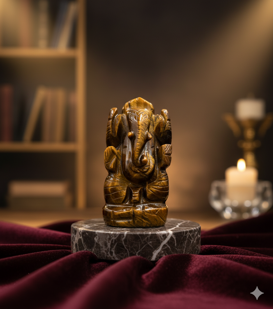 Tiger Eye Ganesh 146 Gram – Crystal Empire Siri